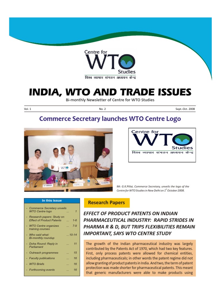 India, Wto and Trade Issues: Commerce Secretary Launches WTO Centre ...