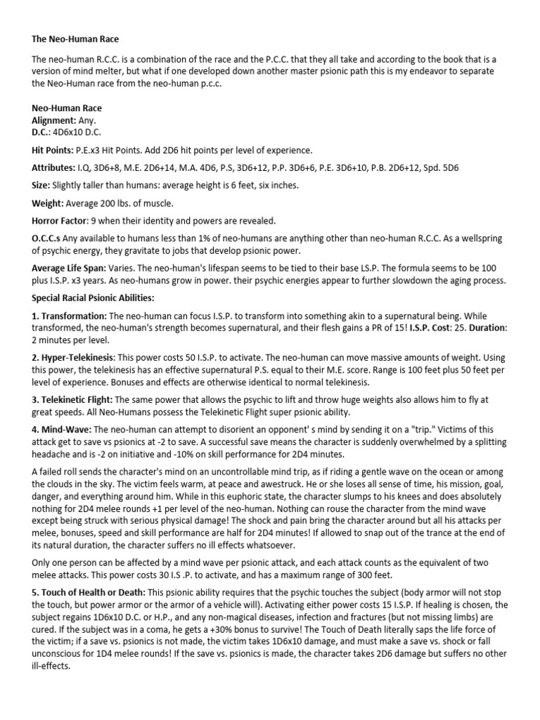 14-NeoHuman Race v4 | PDF