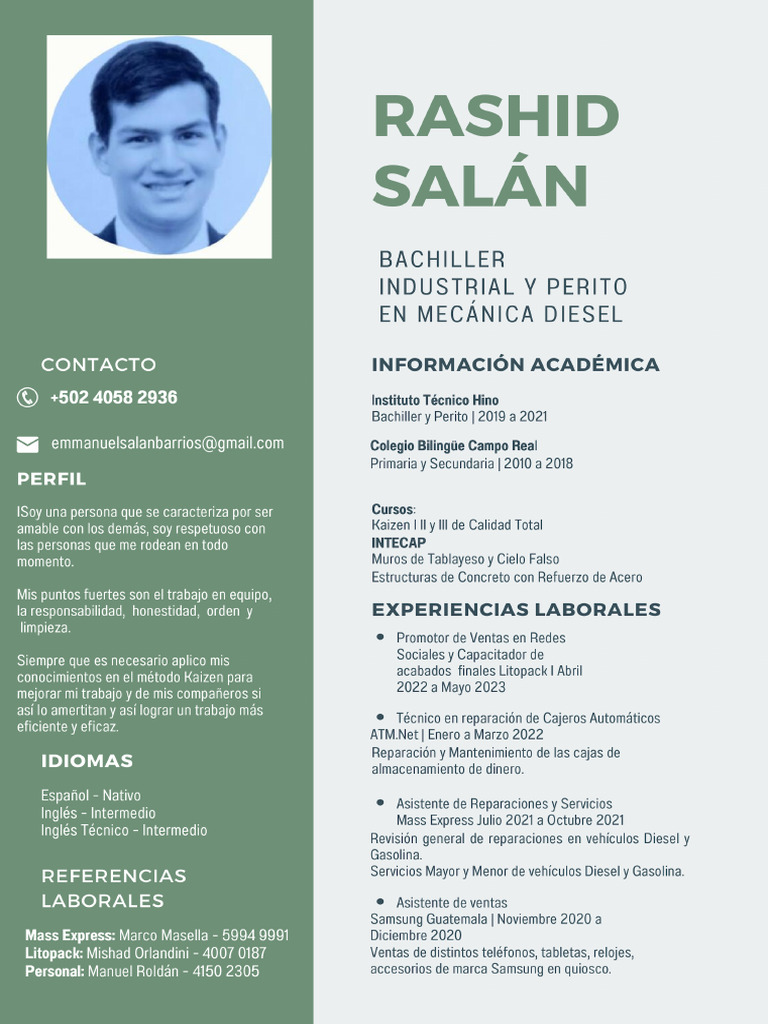 CV Rashid Salán | PDF