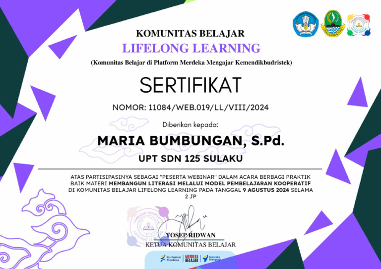 MARIA BUMBUNGAN, S.Pd. - UPT SDN 125 SULAKU - Reguler - Membangun ...