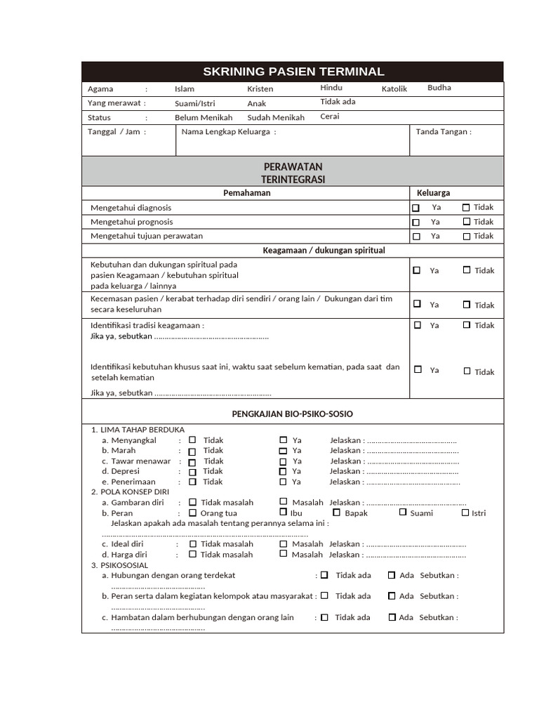Skrining Pasien Terminal | PDF