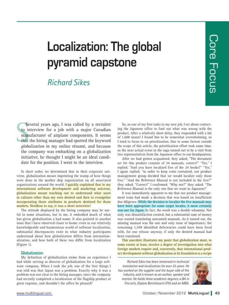Localization - The Global Pyramid Capstone | PDF