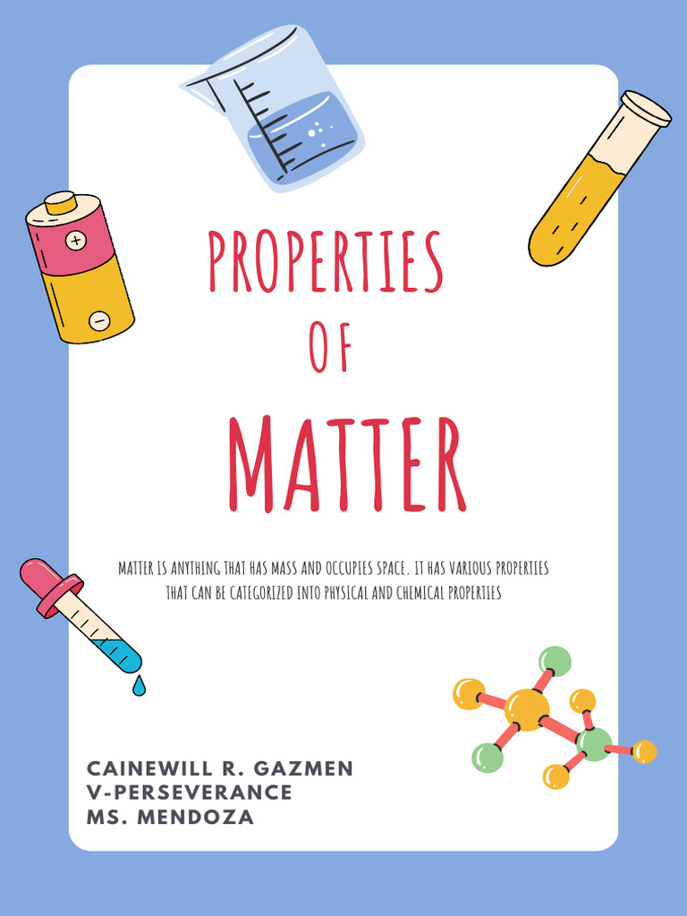 Structure and Properties of Matter Poster in Pastel Simple Style | PDF