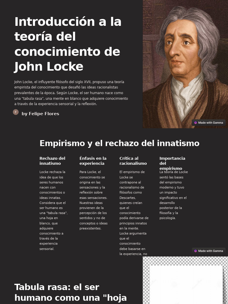 Introduccion A La Teoria Del Conocimiento de John Locke | PDF