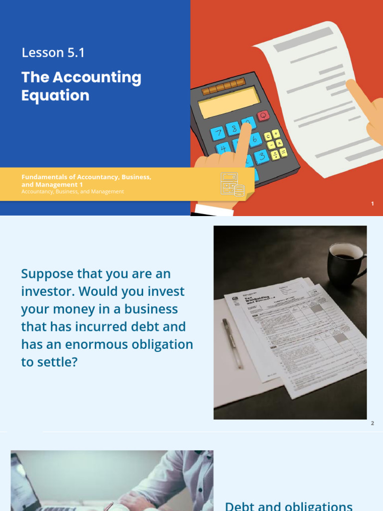 The Accounting Equation | PDF