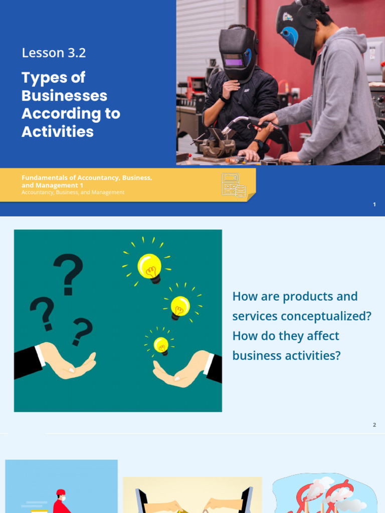 Types of Businesses According To Activities | PDF