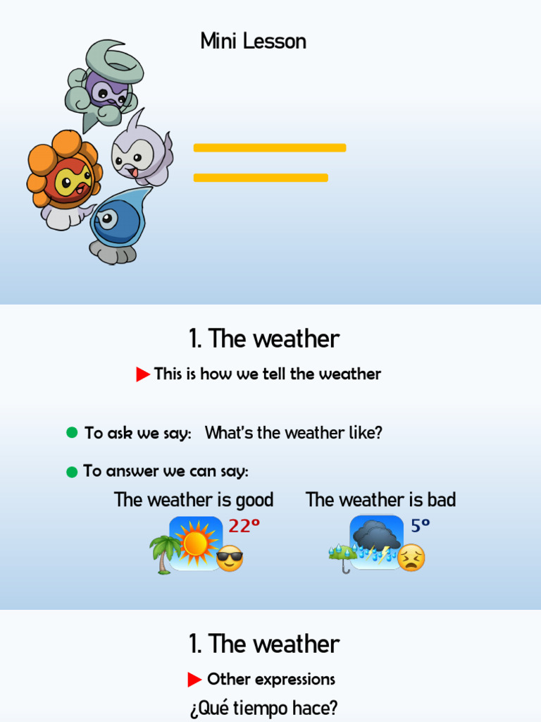 Lesson The Weather Definitiva | PDF