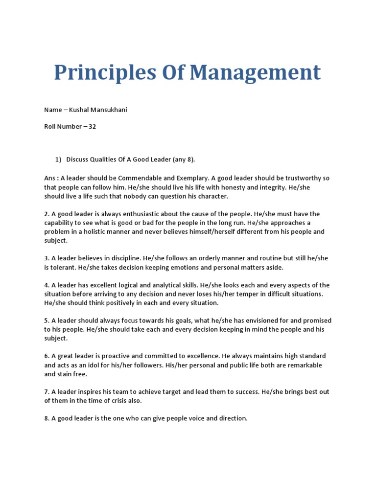 Principles of Management | PDF