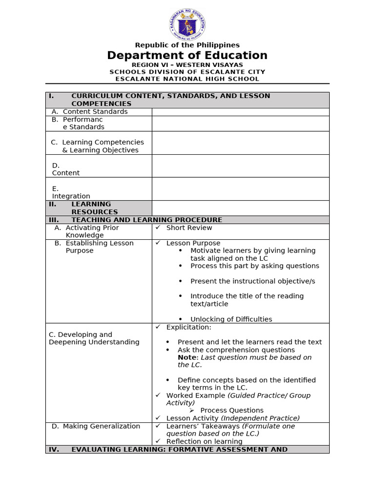 MATATAG LP English | PDF