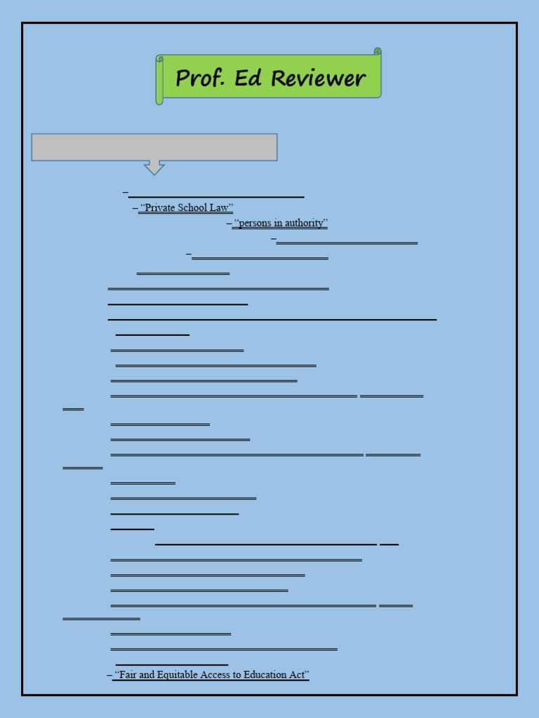 Prof - Ed - Reviewer 1notes | PDF