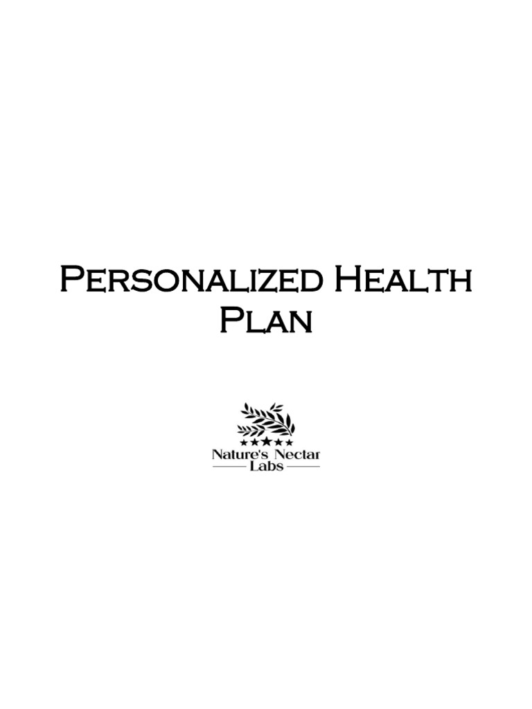 Personalized Health Plan | PDF