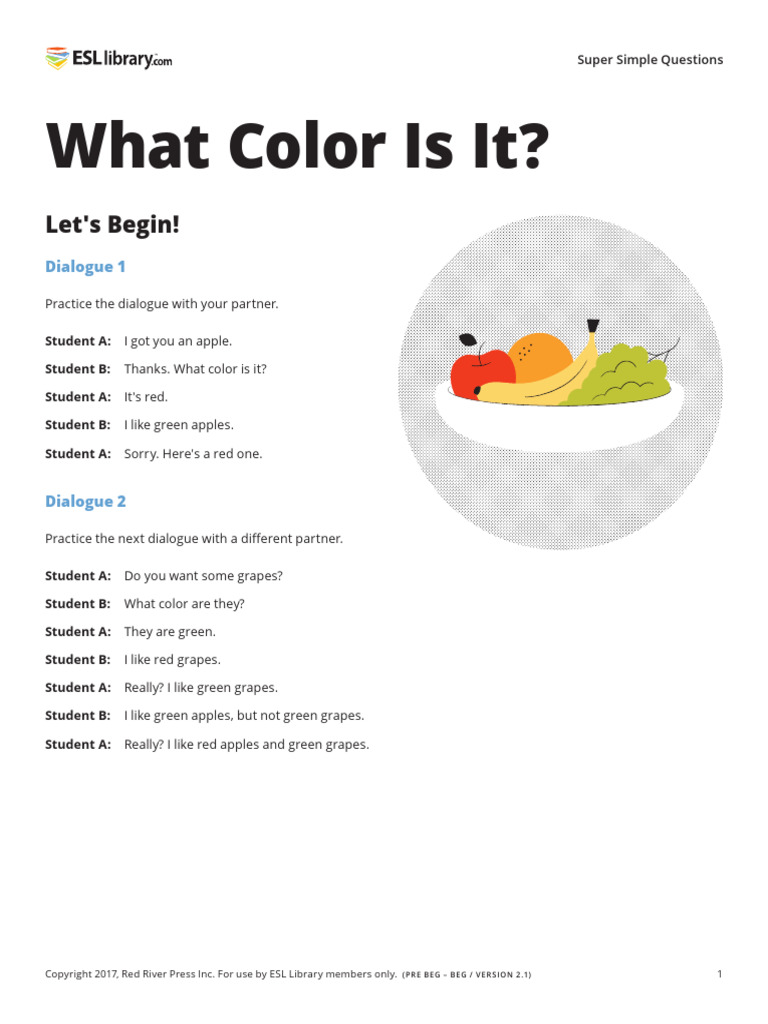 What Color Is It | PDF