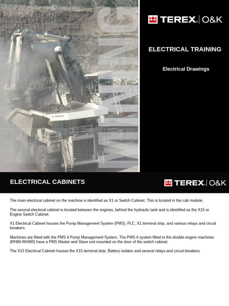 Terex Electrical Drawings | PDF | Switch | Teaching Methods & Materials