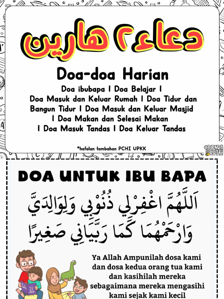 Doa Harian Upkk | PDF