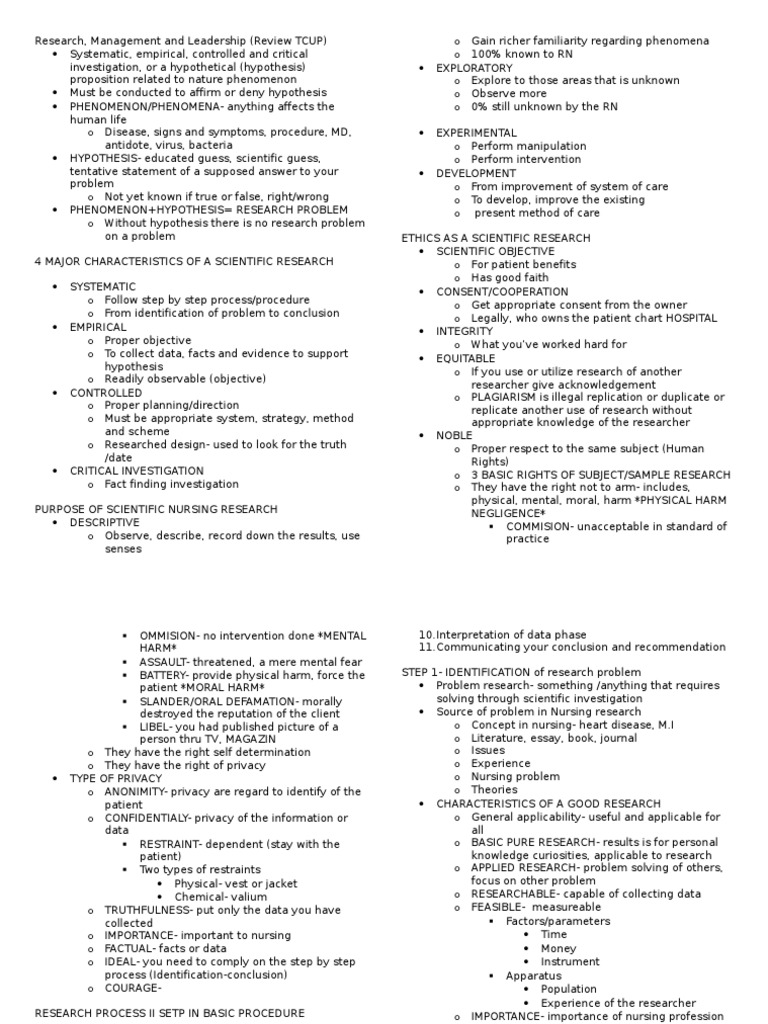 Nursing Research | PDF | Hypothesis | Sampling (Statistics)