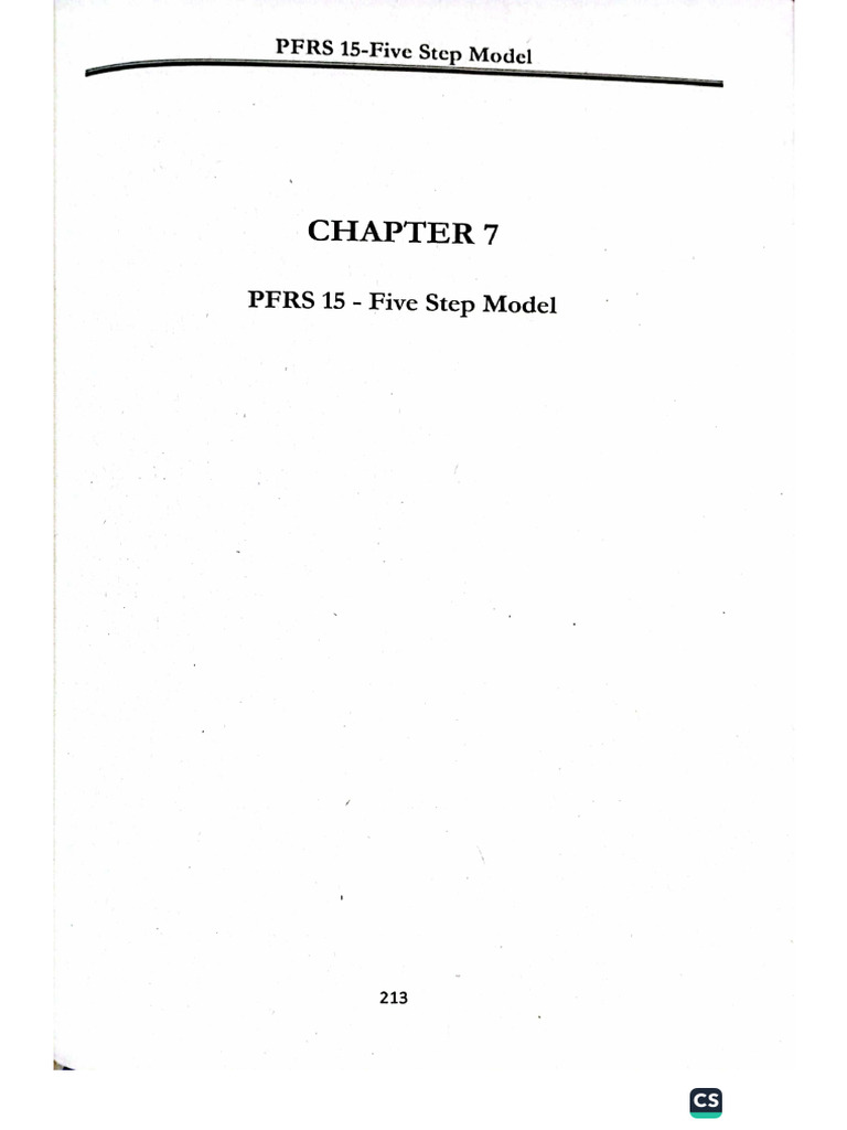 C7 - PFRS 15 Five Step Model | PDF
