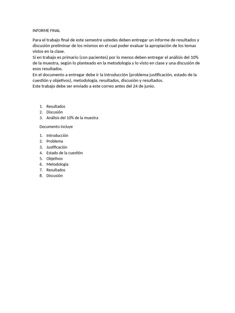 Informe Final Seminario III | PDF