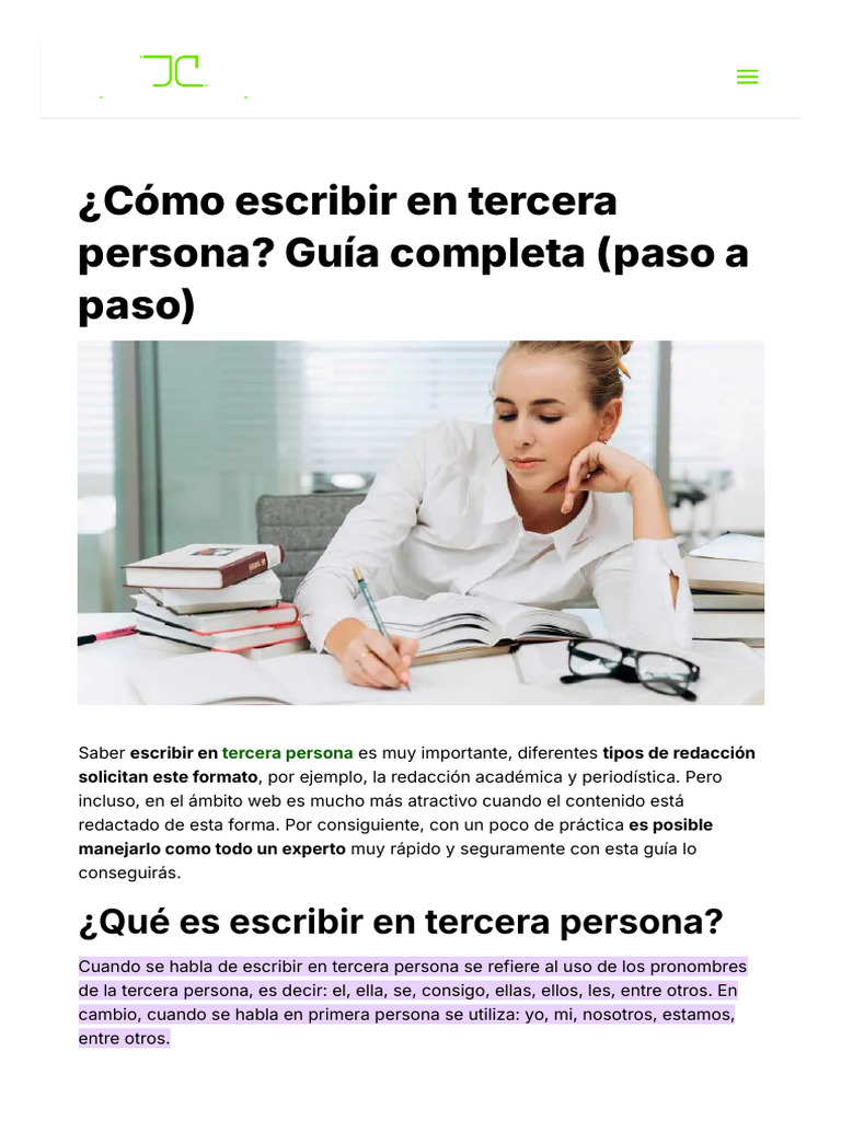 Guía para escribir en tercera persona | PDF