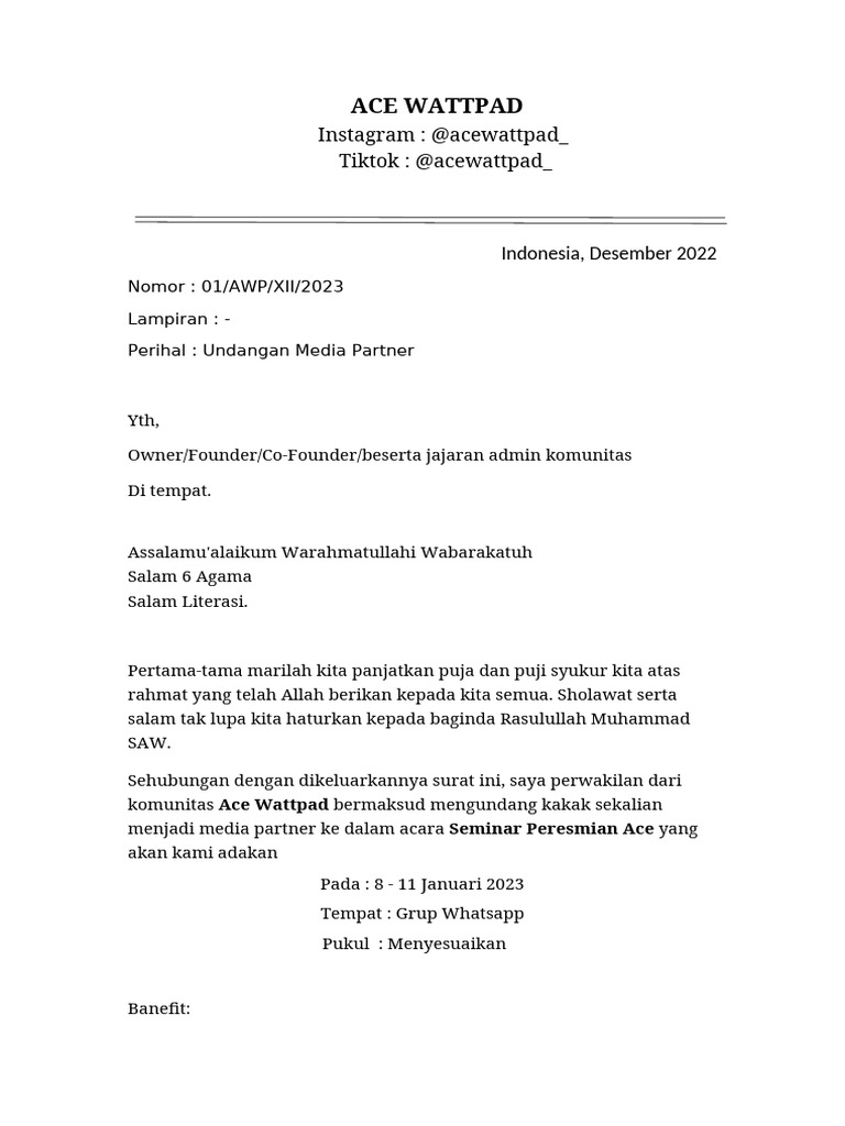 Undangan Medpart Awp | PDF