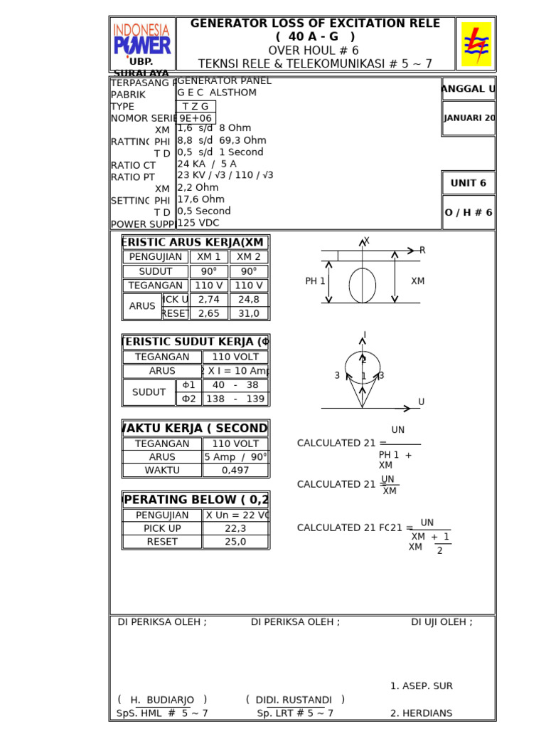 Rele Generator Panel 1 | PDF | Power (Physics) | Science & Mathematics
