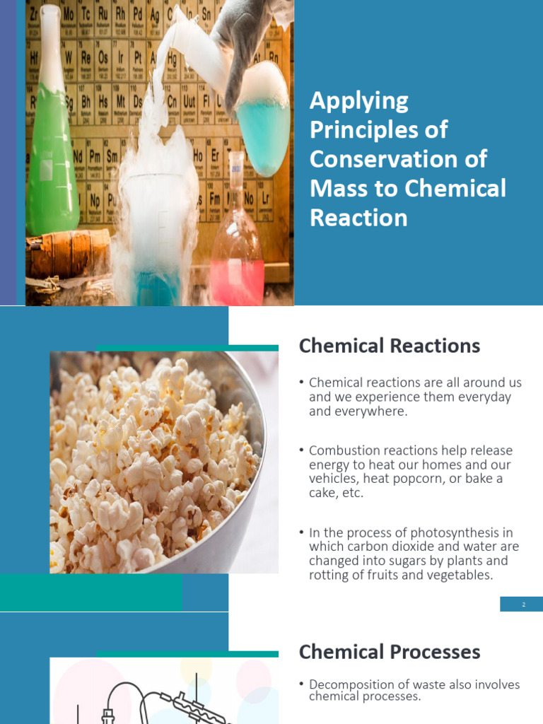 Lesson 2C. Applying Principles of Conservation of Mass To Chemical ...