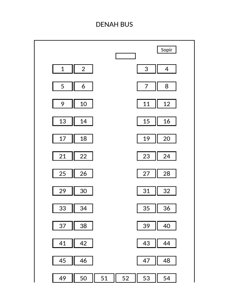 Denah Bus Sheet 54 | PDF