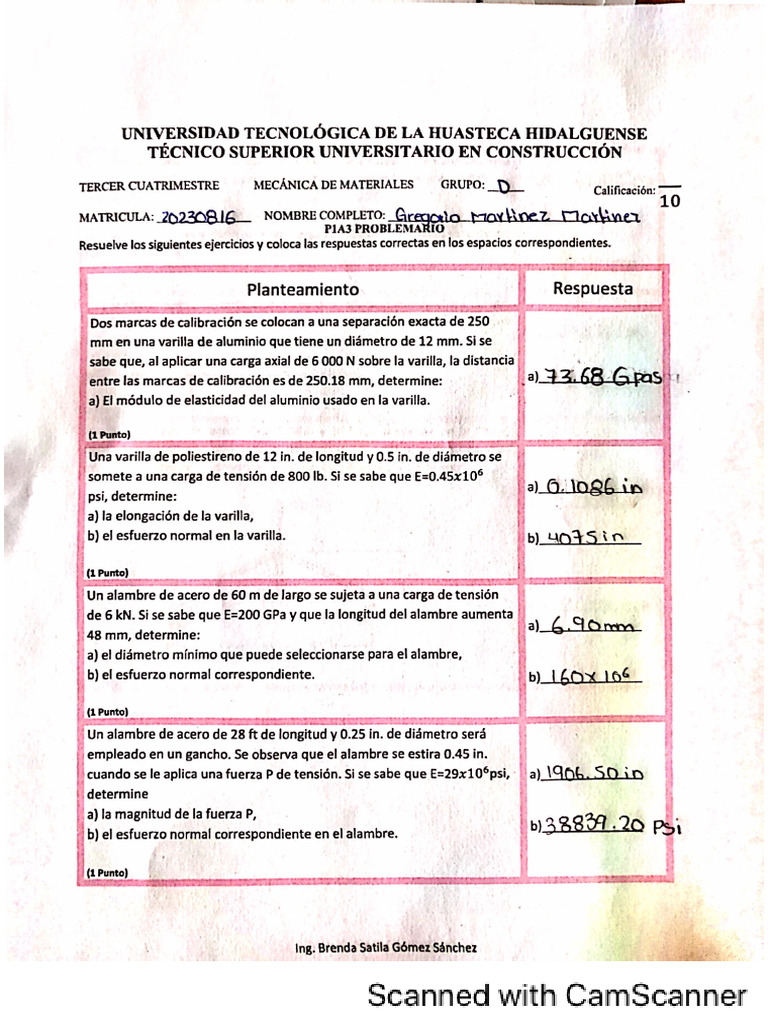 P1a3 Problemario | PDF