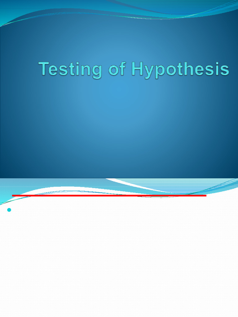 Hypothesis Testing (Z-Test) | PDF