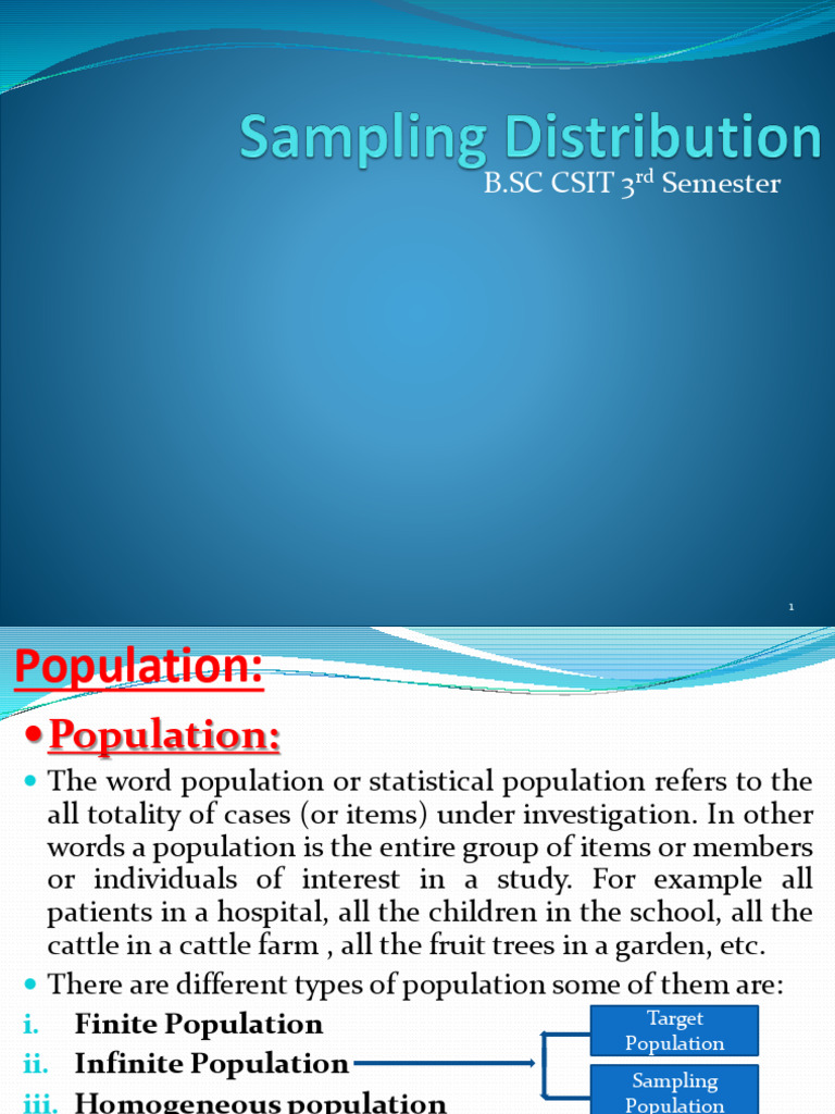 Sampling Distribution | PDF