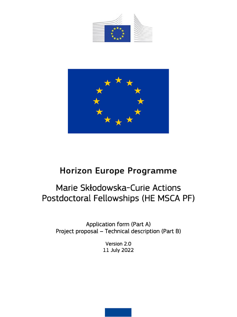 TPL - Application Form (Part B) (HE MSCA PF) - v2.0 | PDF
