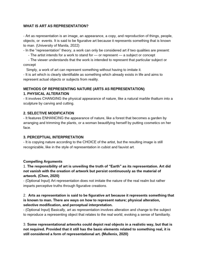 What Is Art As Representation | PDF | Representation (Arts) | Perception