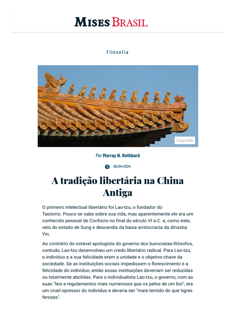 Libertarianismo na China Antiga | PDF | Laozi | Filosofia