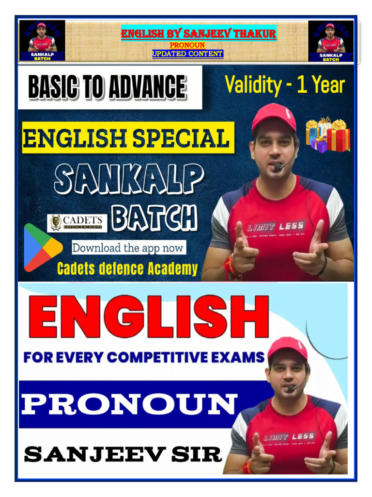 297 English Grammar English Classes Class 86 Pronoun Sa | PDF