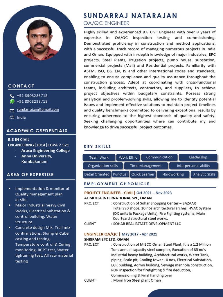 Sundar Raj CV | PDF