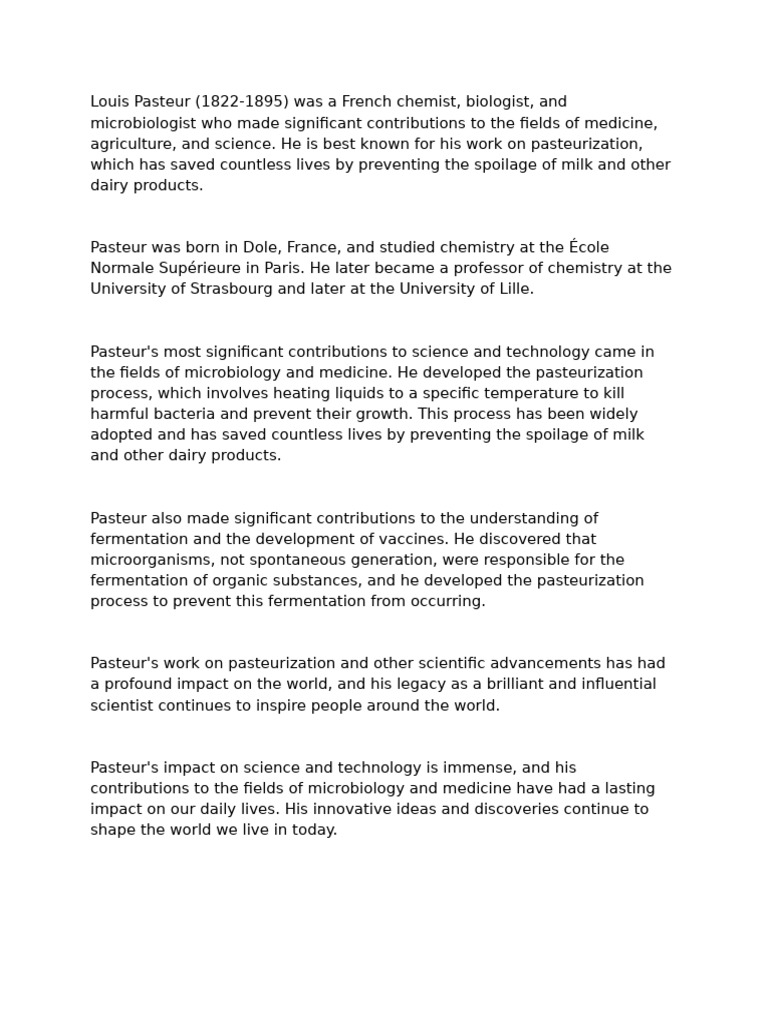 Louis Pasteur | PDF