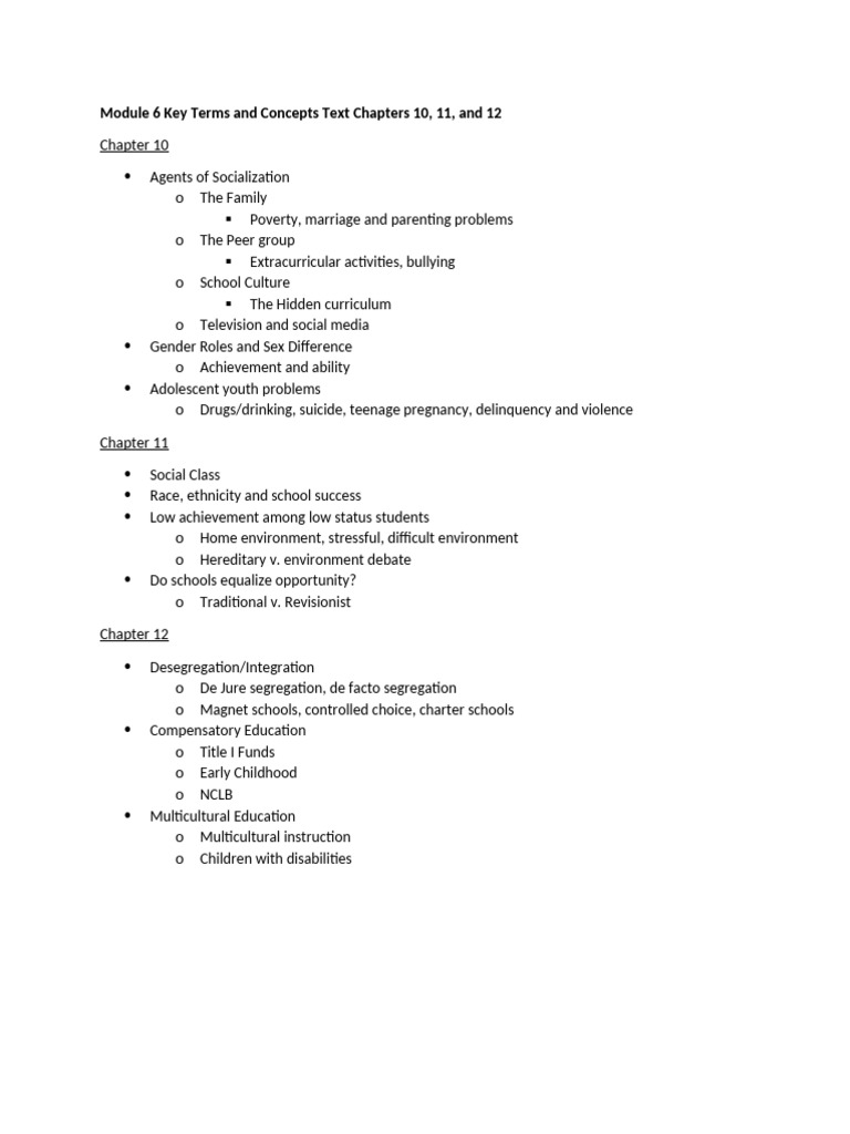 Module 6 Key Terms and Concepts Text | PDF