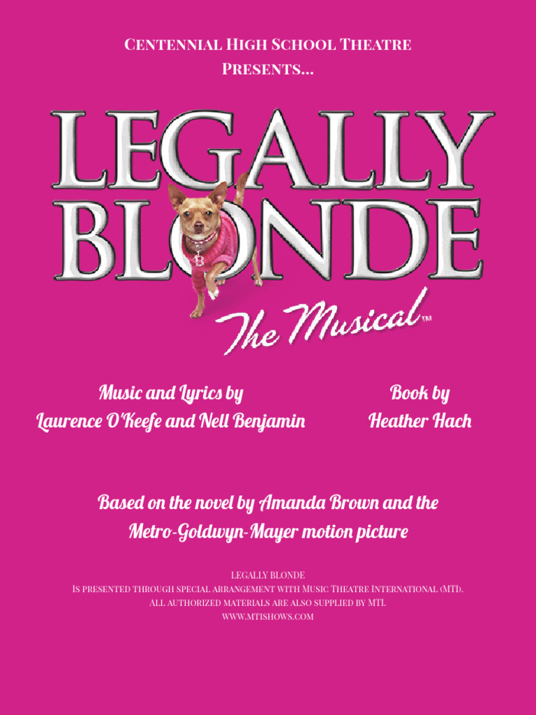 Legally Blonde The Musical Playbill 2024 | PDF