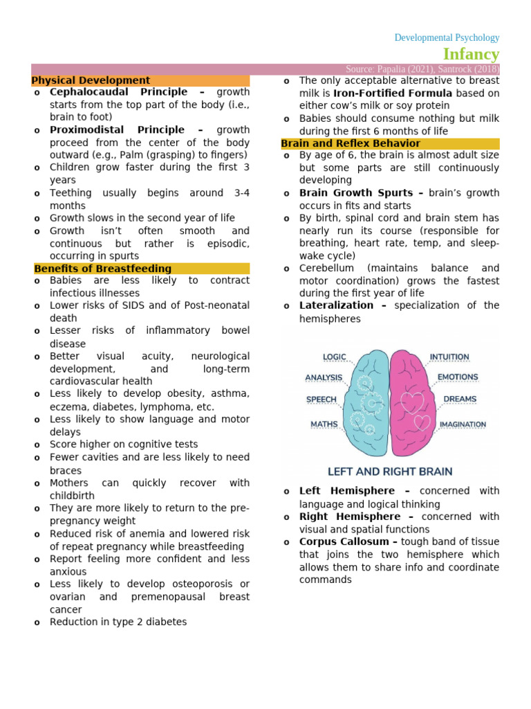Dev Psych (Infancy) | PDF