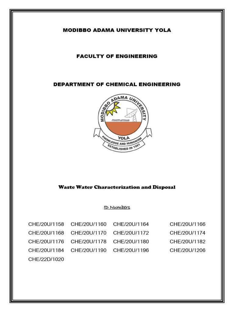 Waste Water Characterization | PDF | Sewage Treatment | Reclaimed Water