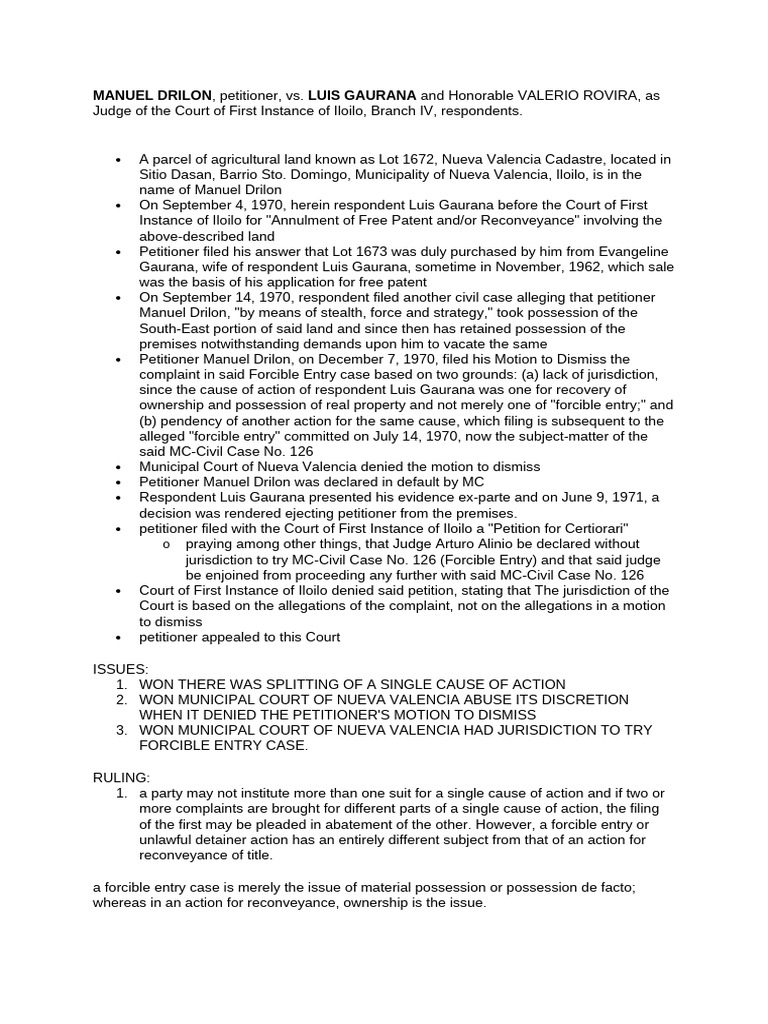 Drilon v. Gaurana, G.R. No. Ellen | PDF