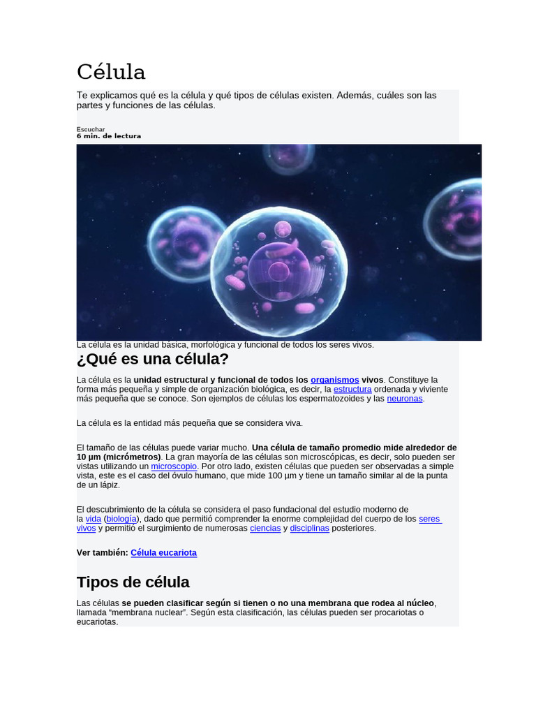 Célula | PDF