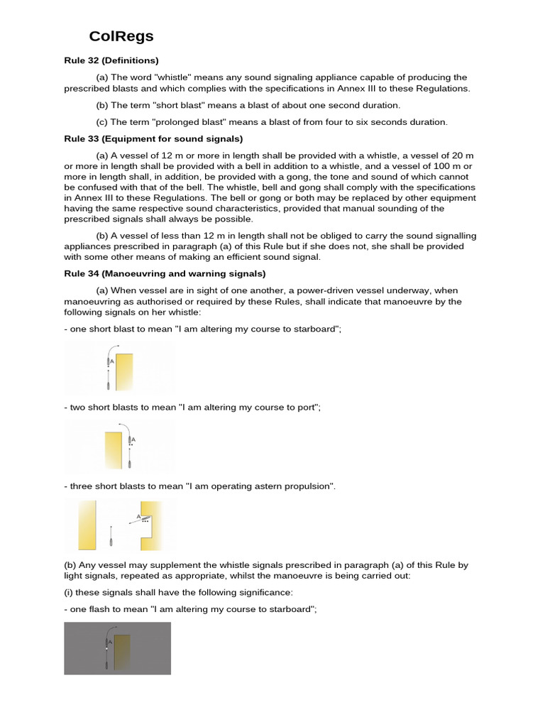 Colregs Reviewer | PDF