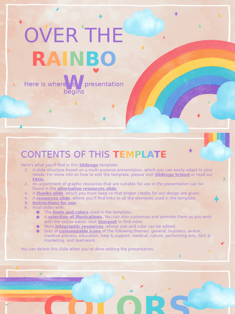 Over The Rainbow by Slidesgo | PDF