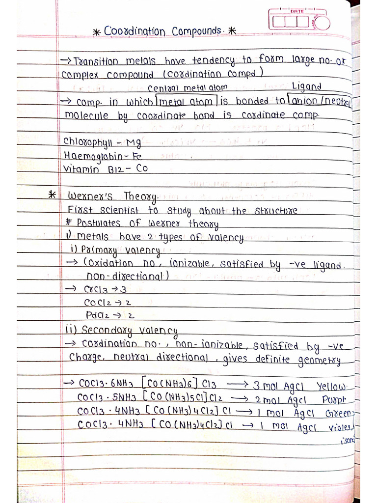 Coordination Compound | PDF