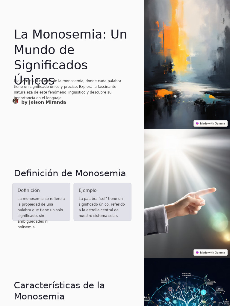 La Monosemia Un Mundo de Significados Unicos | PDF