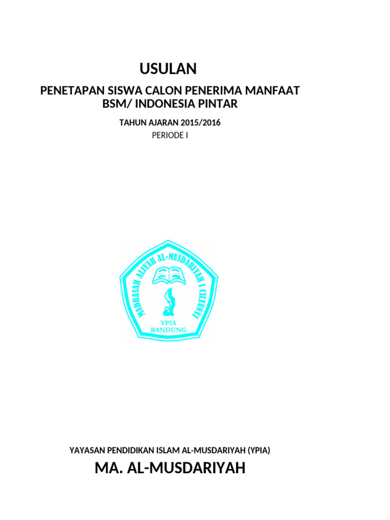 Usulan BSM 2015-2016 | PDF