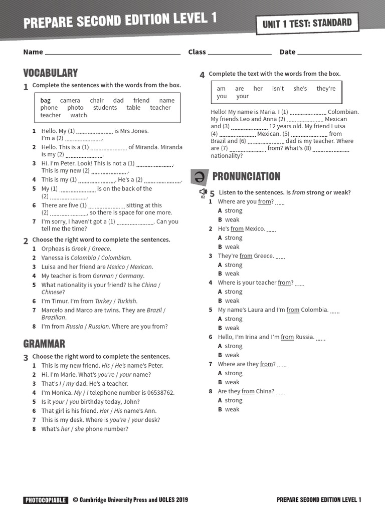 Unit 1 - Standard - As | PDF