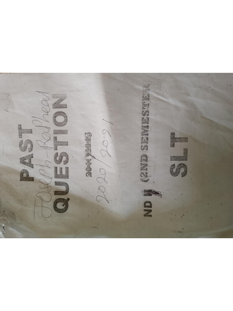 Past Questions 2022 | PDF