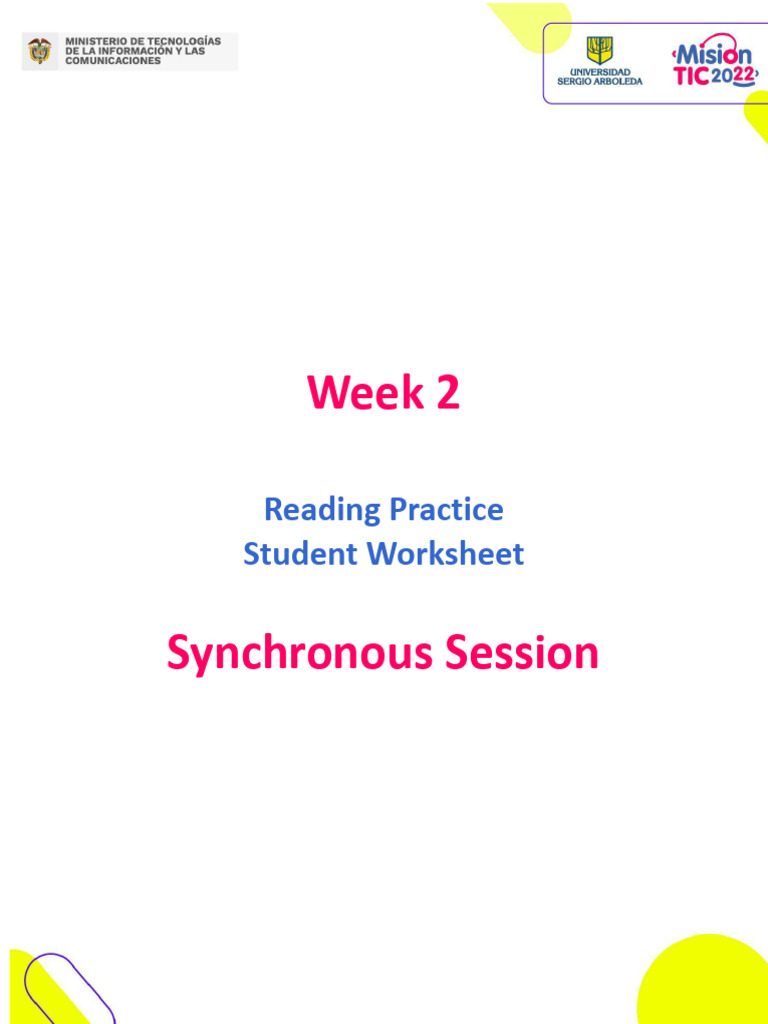 W2 C2 Reading Student Worksheet | PDF