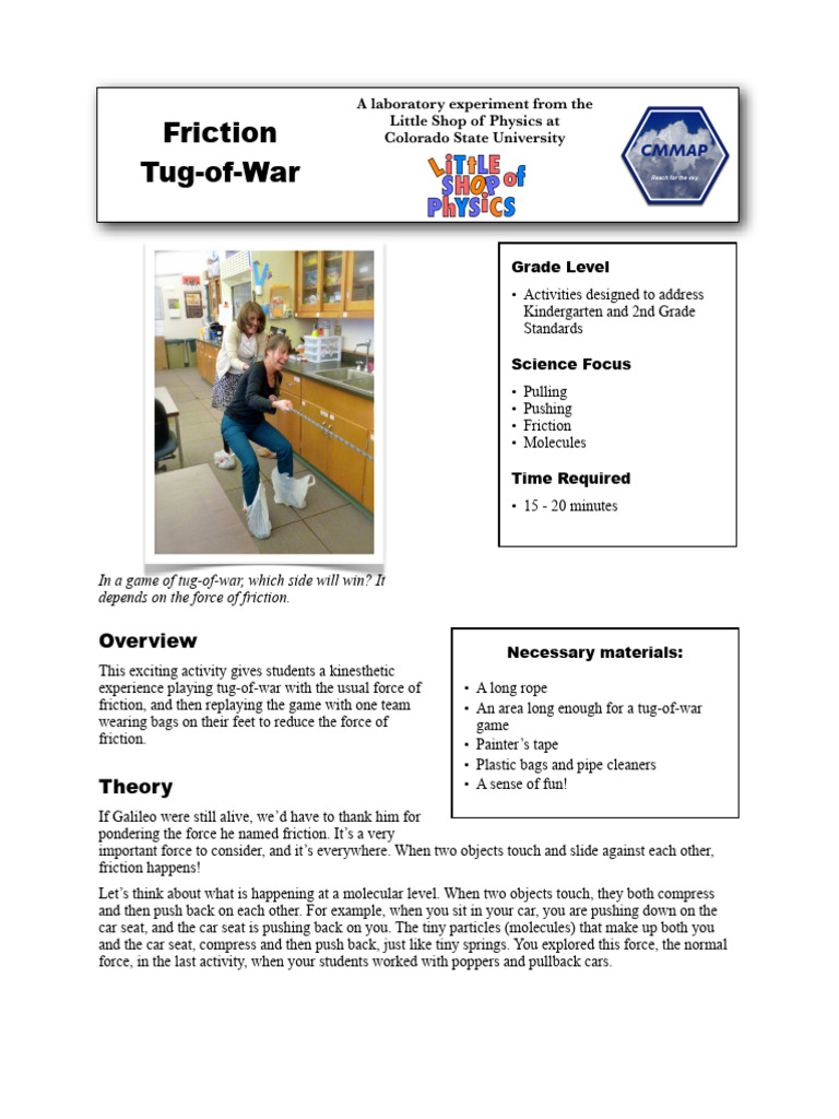 Friction Tug of War | PDF | Force | Friction